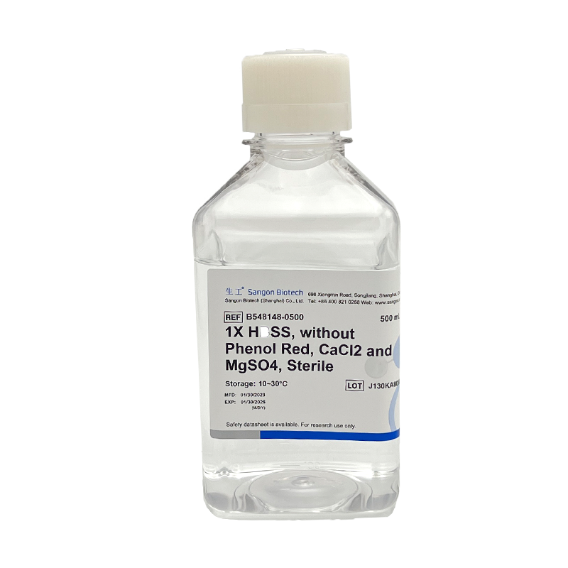 1X Hanks 平衡盐溶液，不含酚红、氯化钙、硫酸镁，无菌,1X Hanks’ Balanced Salt Solution, without Phenol Red, Calcium ...